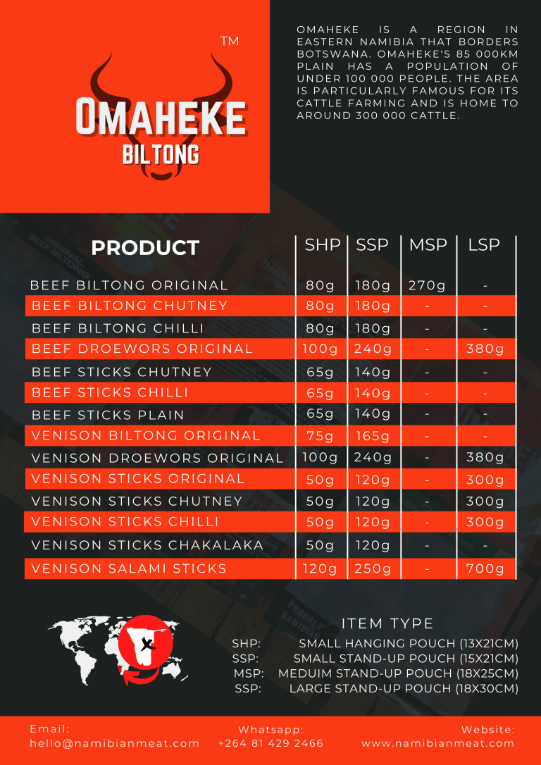 Omaheke Biltong – Namibian Meat